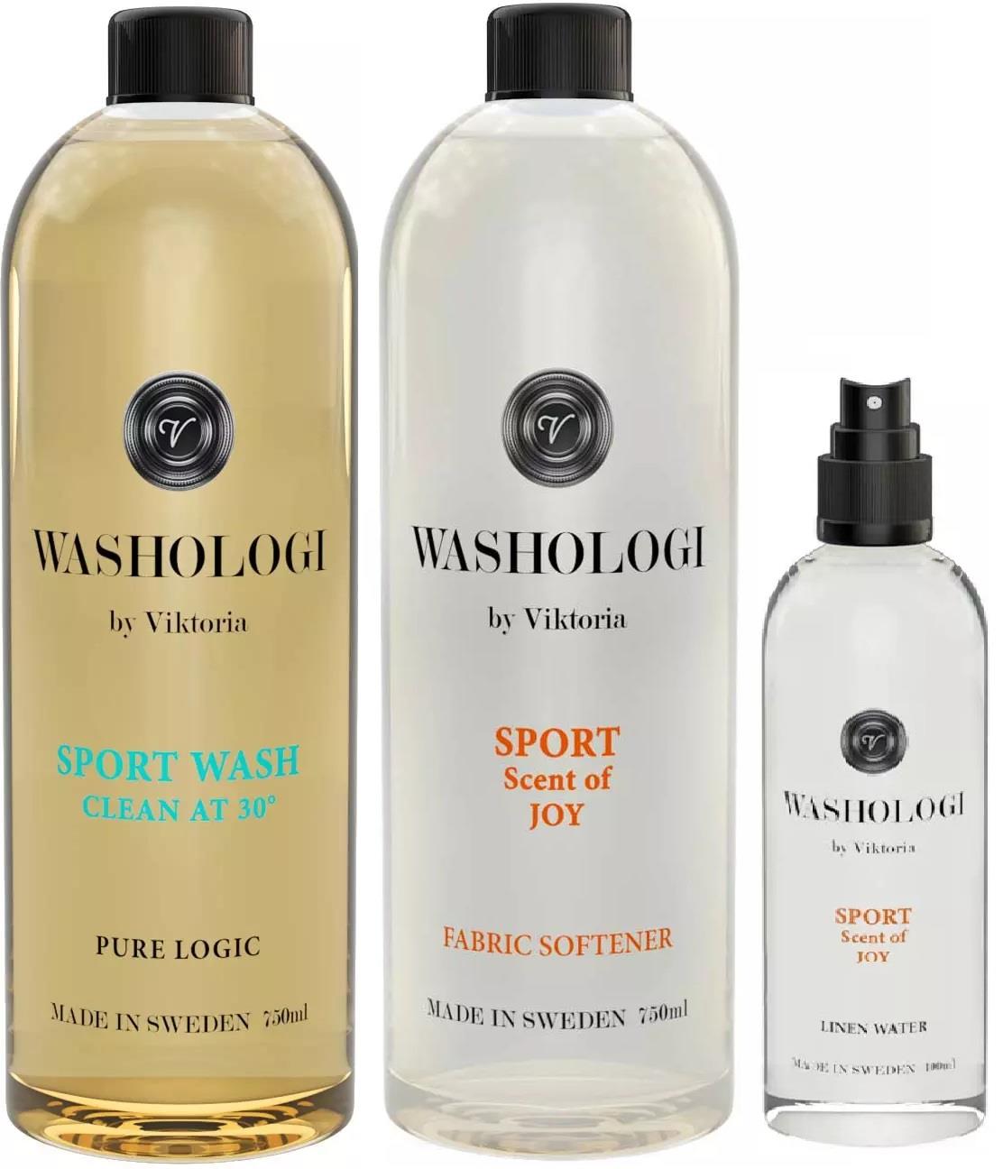 Washologi Sport Bundle Wash 750ml & Fabric Softener 750 ml & Linen ...