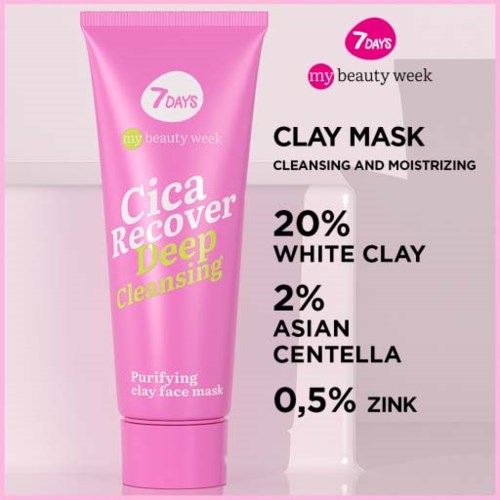 7DAYS Beauty My Beauty Week Cica Recover Purifying Clay Face Mask 80 ml ...