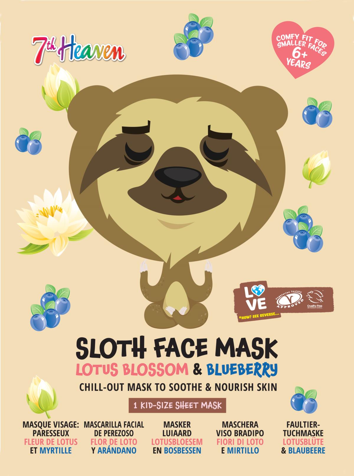 7th Heaven Animal Sloth Face Sheet Mask | lyko.com