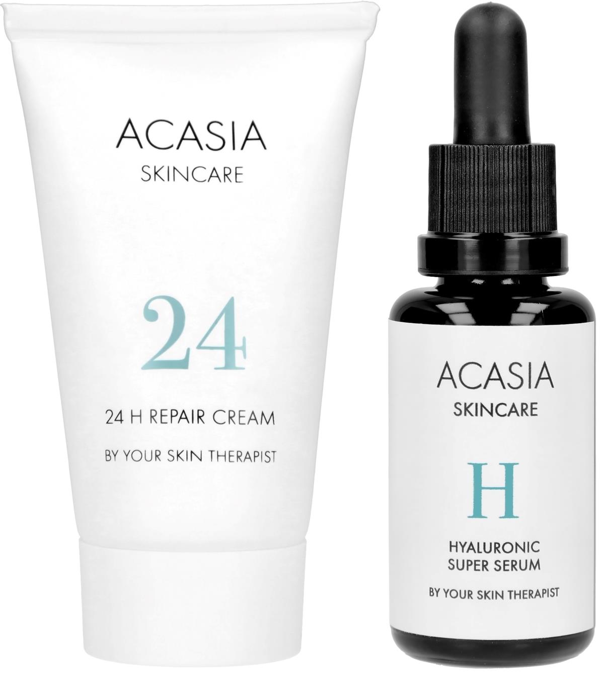 Acasia Skincare 24 H Repair Cream 50 ml & Hyaluronic Super Serum 30 ml ...