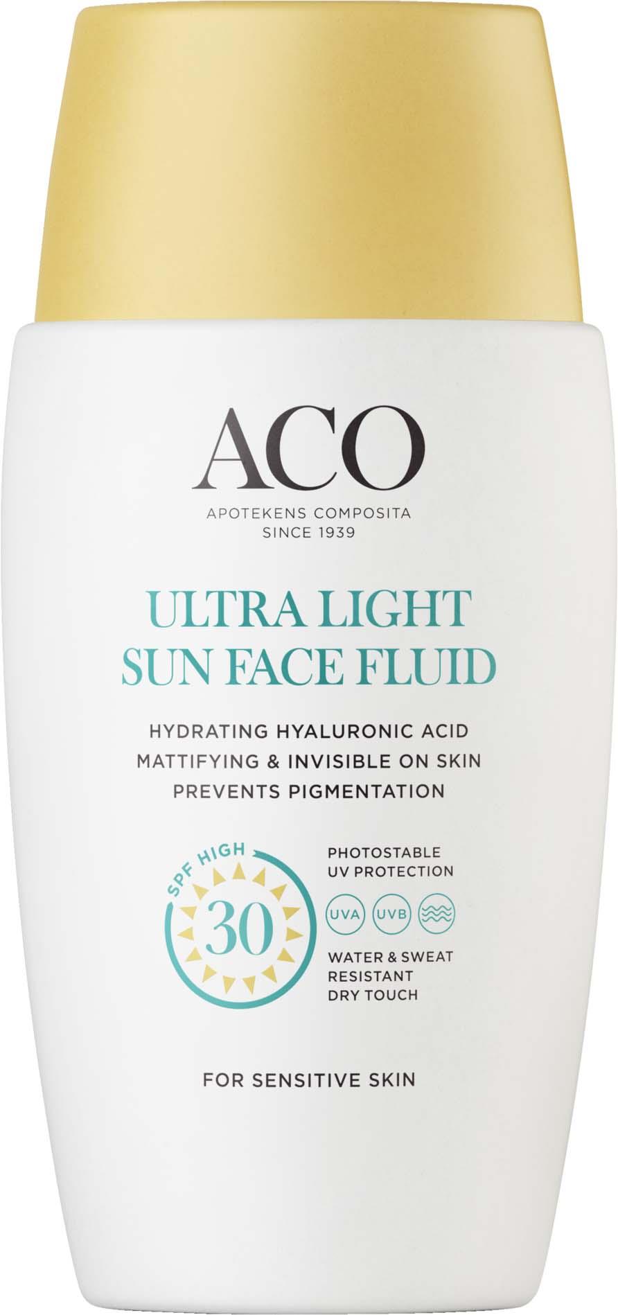 ACO Ultra Light Sun Face Fluid SPF 30 40 ml | lyko.com