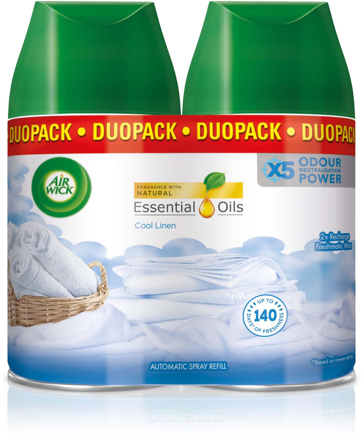 Air Wick Freshmatic Automatic Spray Air Freshener Refill Duo pack Cool Linen | lyko.com