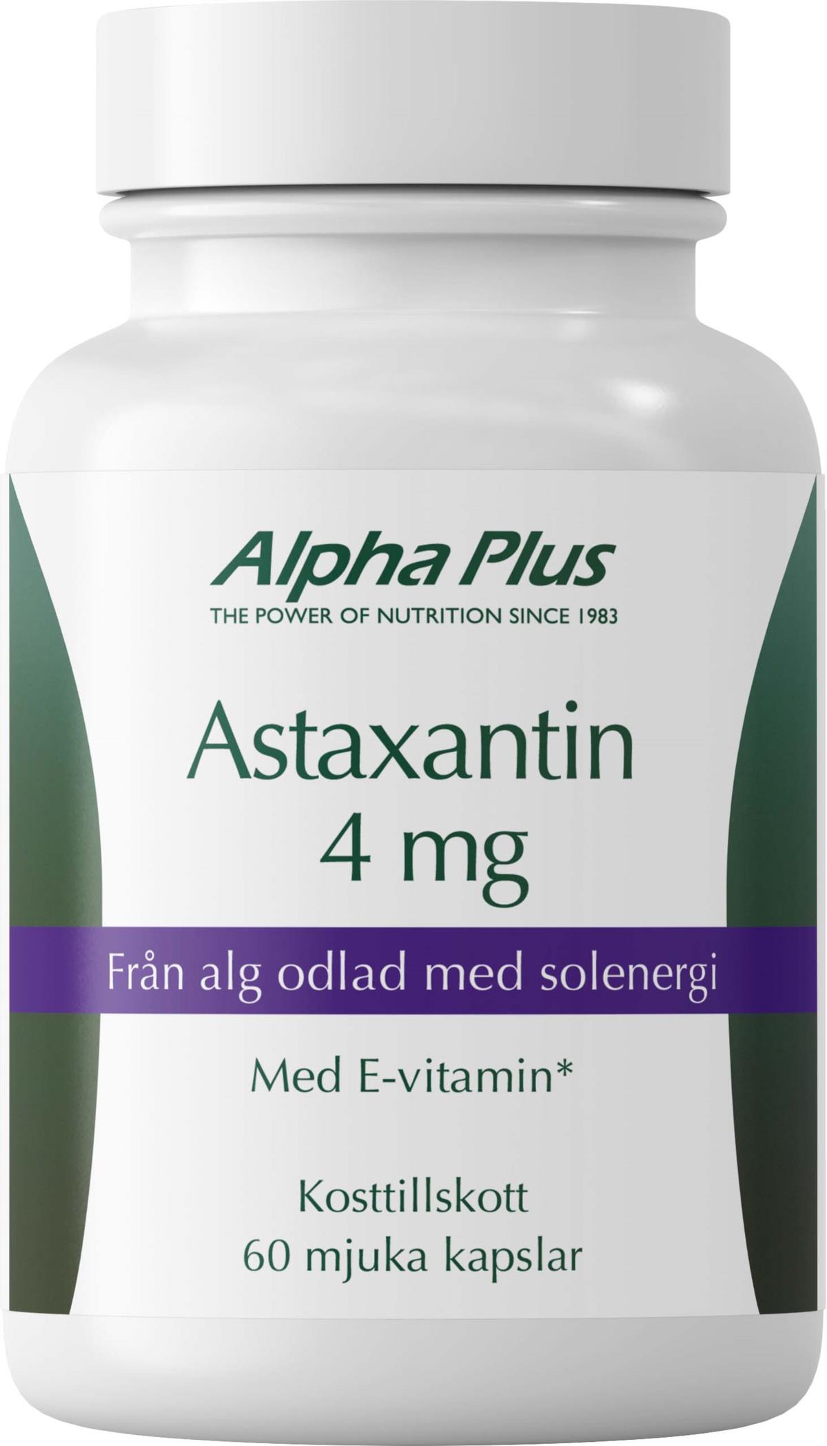 Alpha Plus Astaxantin 4 mg 60 pcs | lyko.com