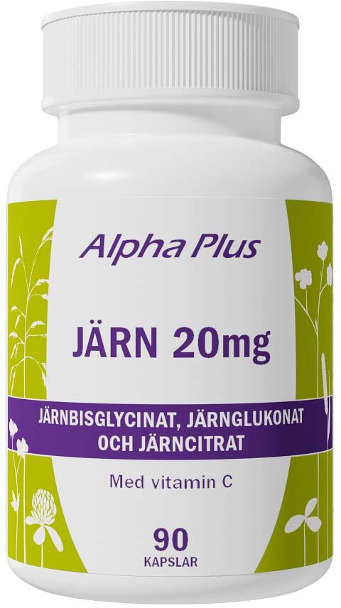 Alpha Plus Iron 20 mg 90 caps | lyko.com