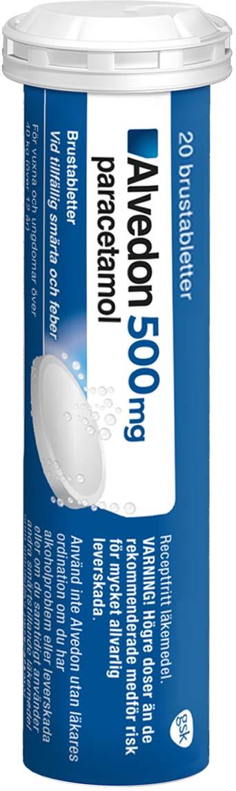 Alvedon Brustabletter 500mg 20 st | lyko.com
