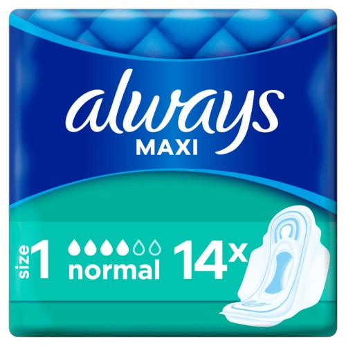Always Maxi Normal S1 med Vingar 14st | lyko.com