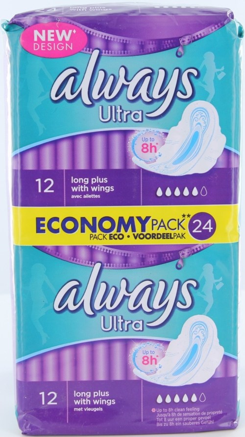 Always Ultra Long Plus with Wings 12 st | lyko.com