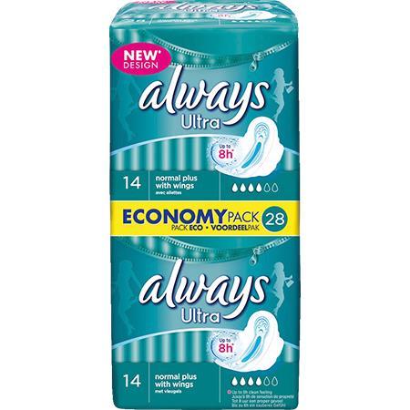 Always Ultra Normal Plus with Wings 28st 28 ml | lyko.com