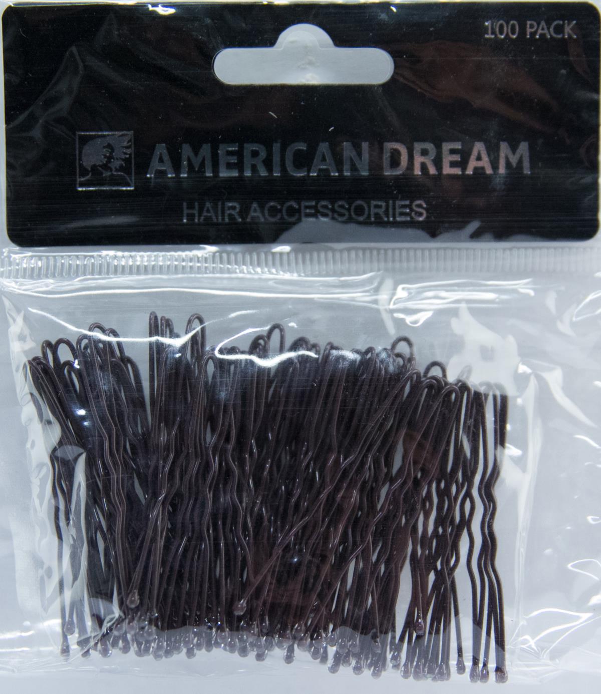 American Dream Wavy Pins Brown 6.5cm Brown | lyko.com