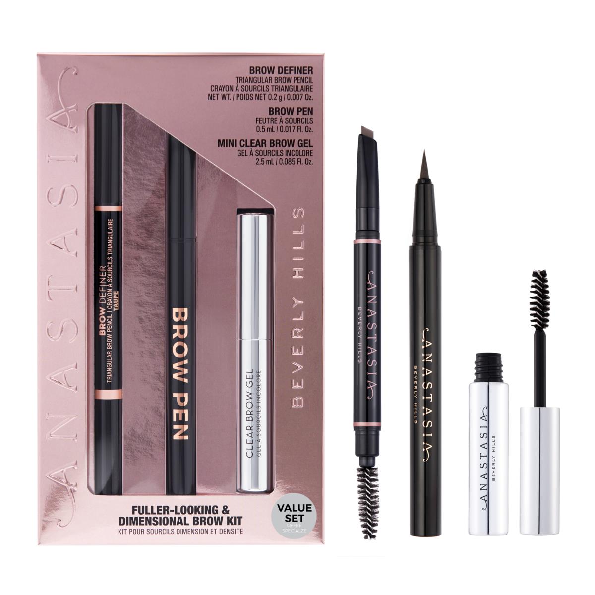 Anastasia Beverly Hills Fuller Looking + Dimensional Brows Kit Taupe | lyko.com