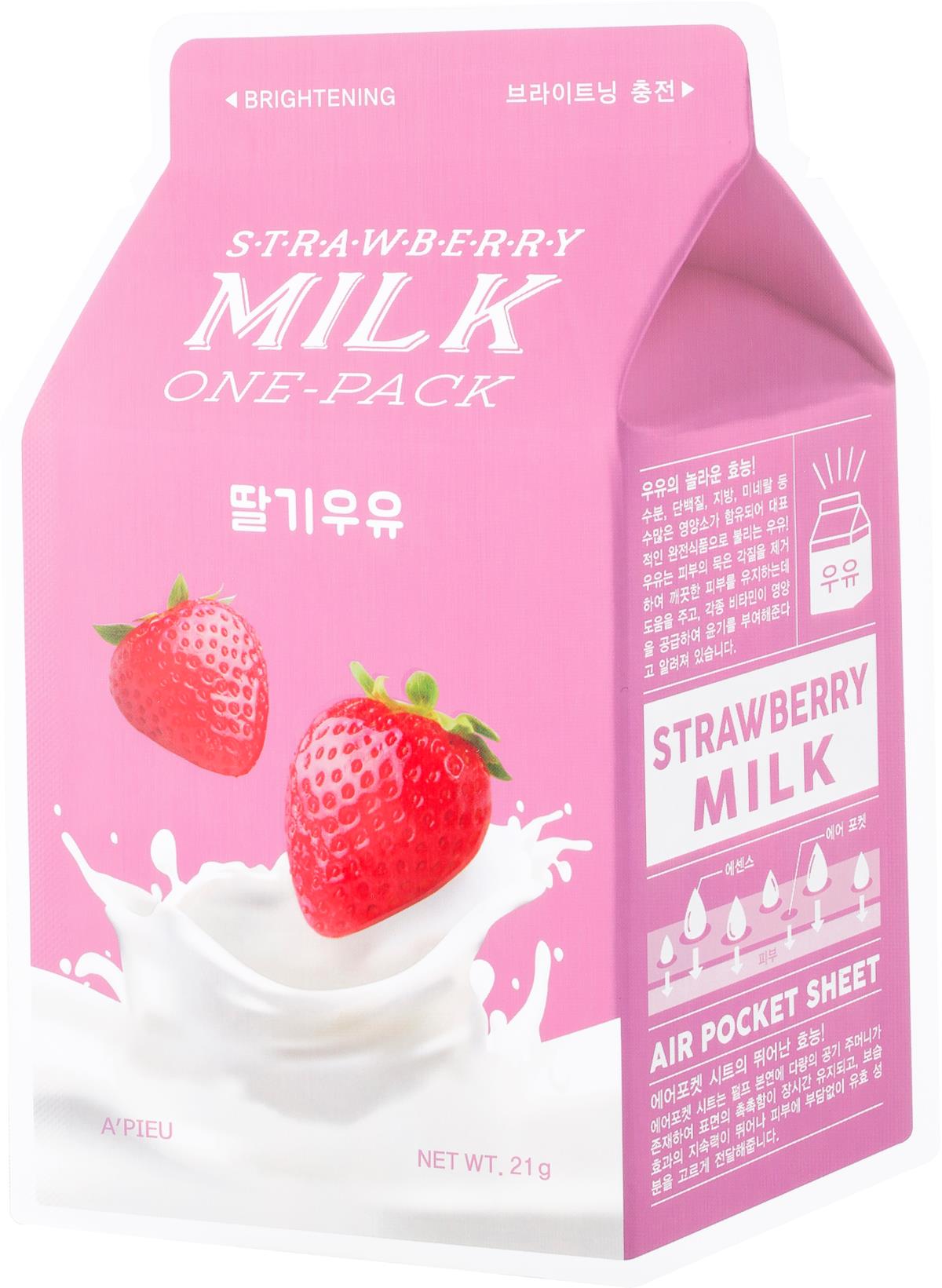 A'Pieu Strawberry Milk Sheet Mask 21 g | lyko.com