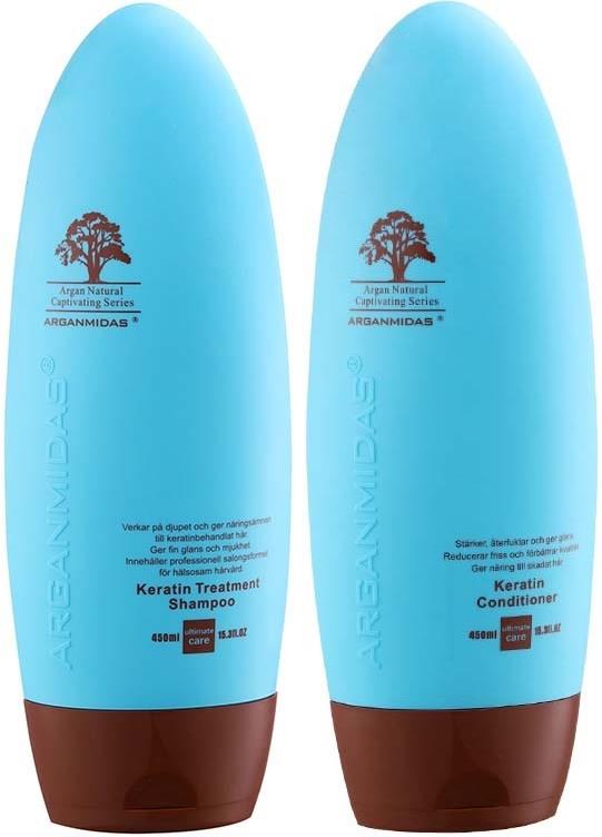 Arganmidas Keratin Treatment Bundle Shampoo 450 ml & Conditioner 450 ml ...