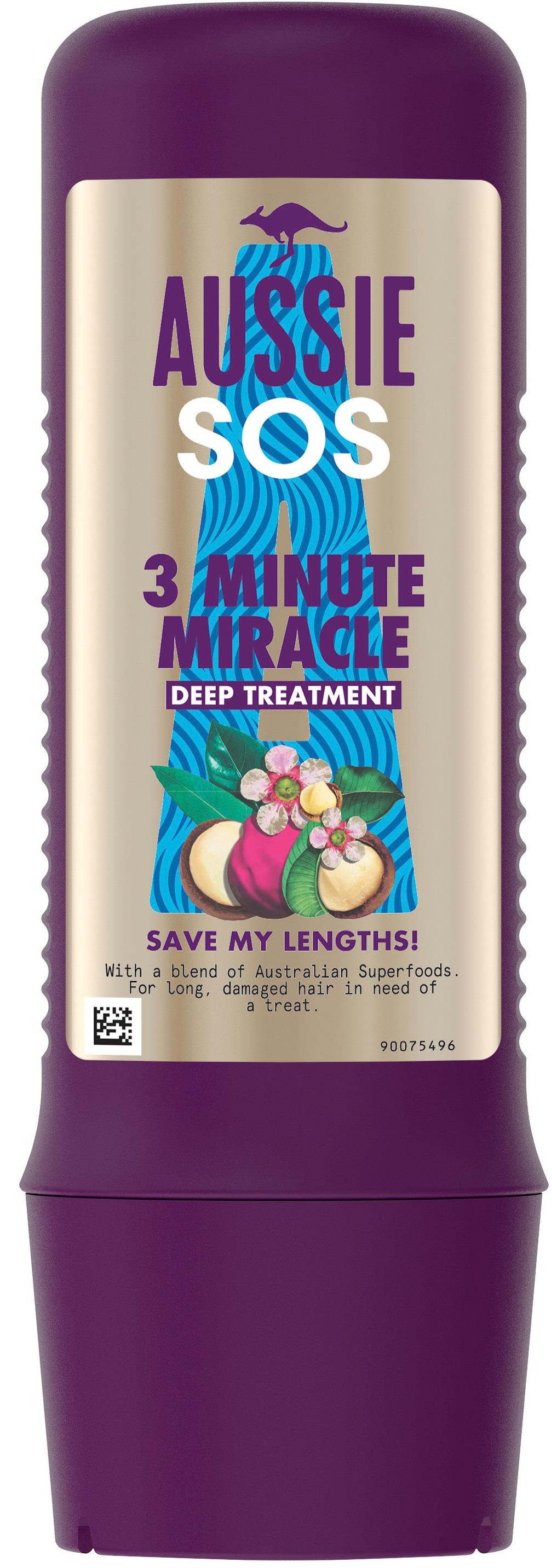Aussie Sos Save My Lengths 3 Minute Miracle Deep Treatment 225 Ml