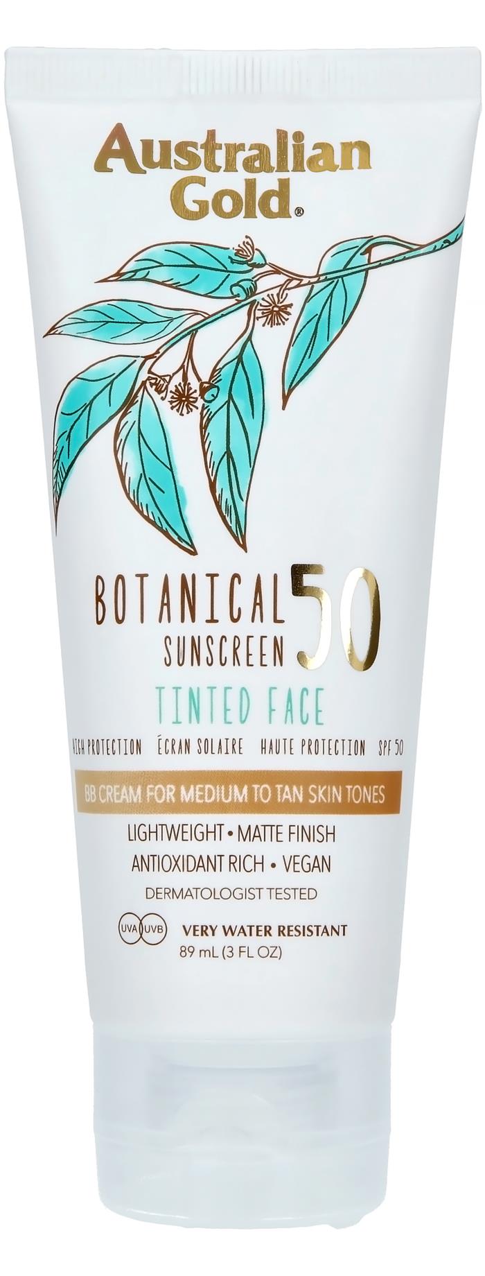 Australian Gold Botanical SPF 50 Botanical Tinted Face Medium Medium ...