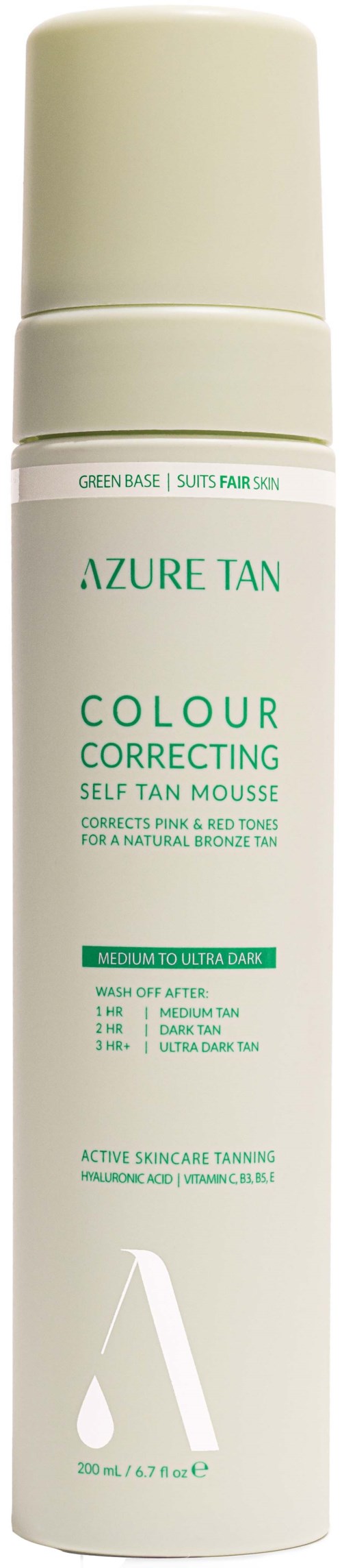 Azure Tan Self Tan Mousse Self Tan Mousse Green Base Medium To Ultra ...