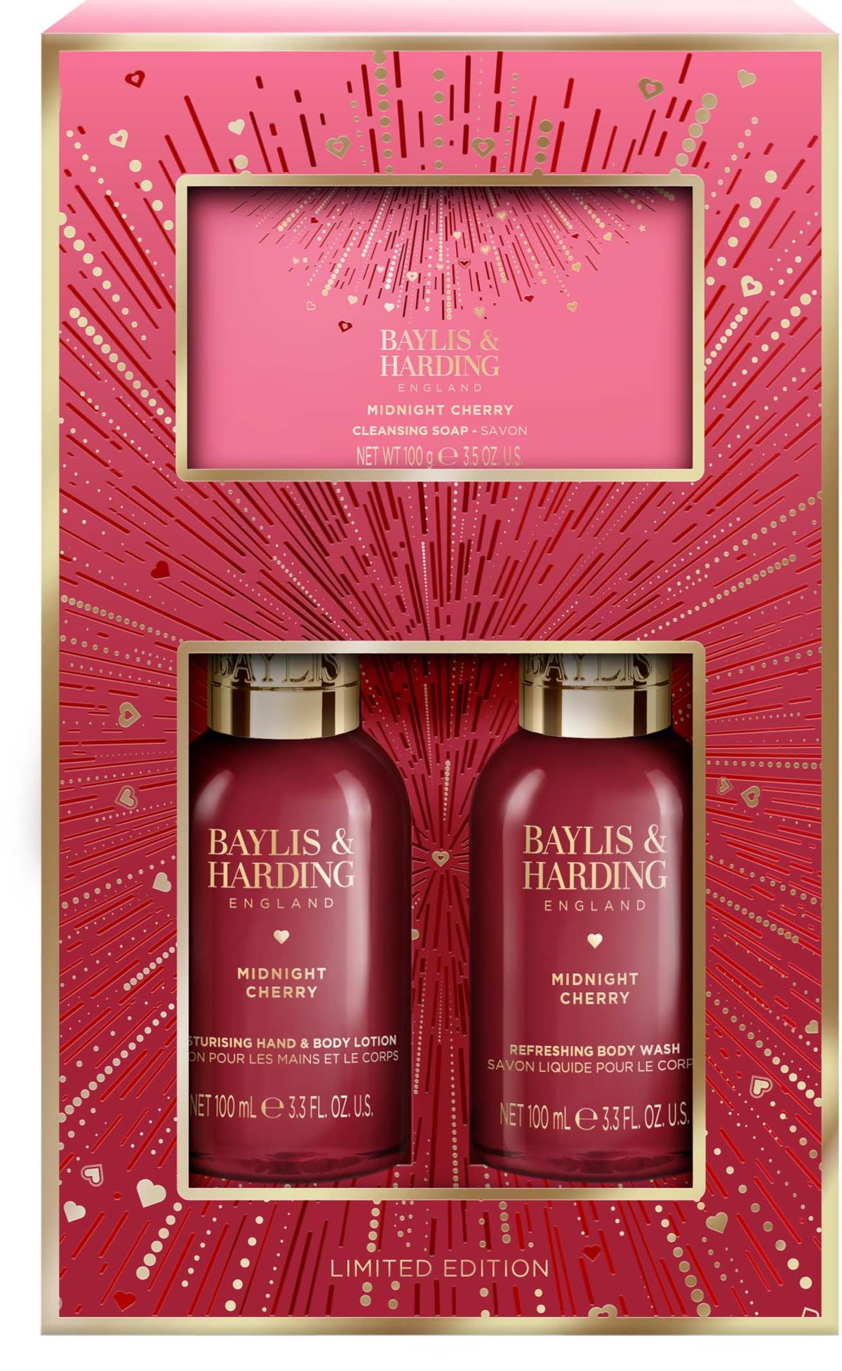 Baylis & Harding Midnight Cherry Body Trio Gift Set | lyko.com