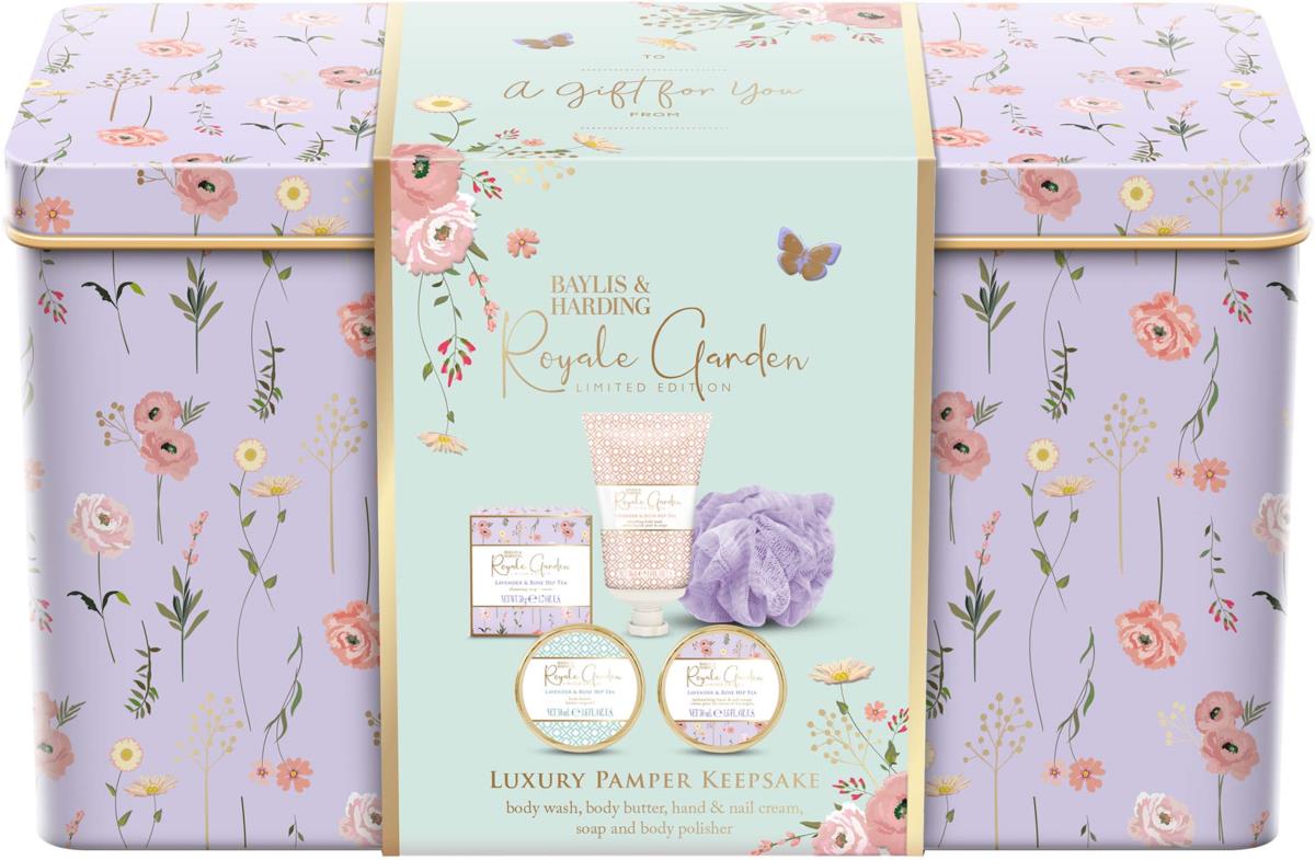 Baylis & Harding Royale Garden Lavender & Rose Hip Tea Pamper Tin Gift ...