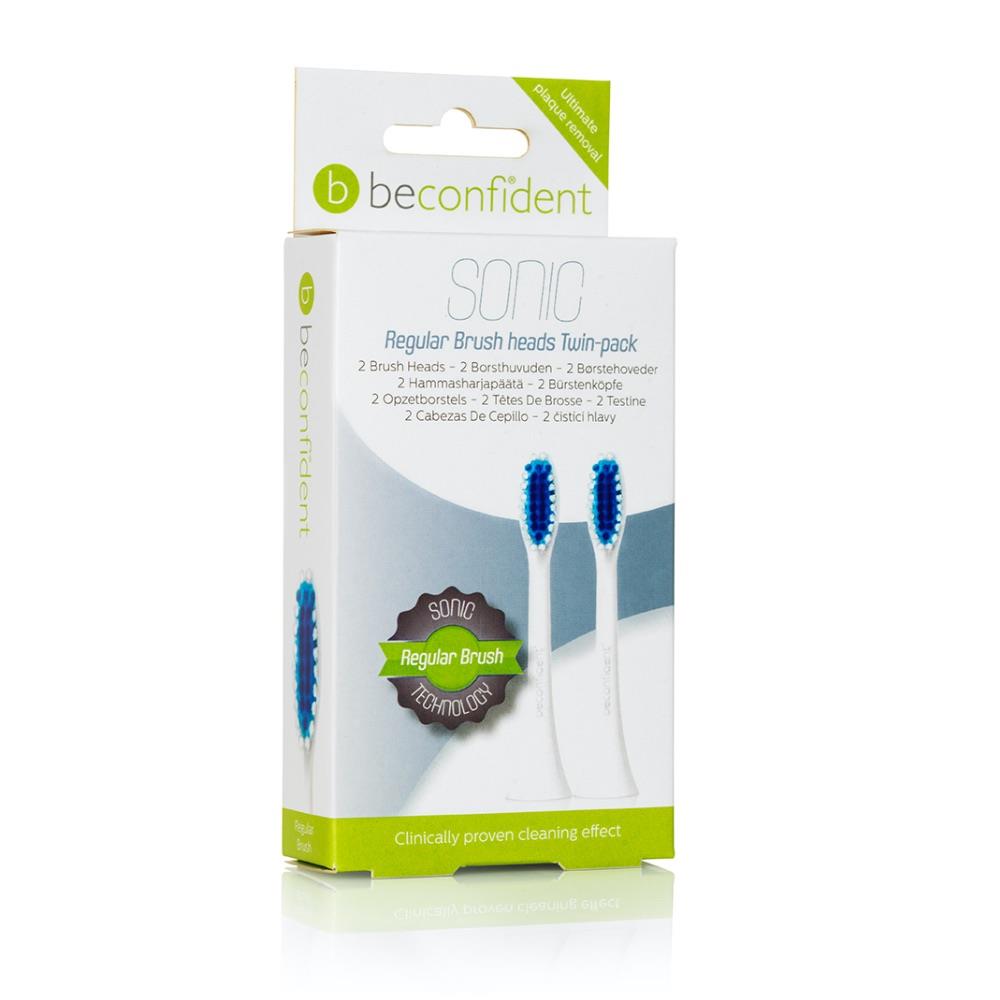 Beconfident Sonic Toothbrush heads 2-pack Regular White | lyko.com