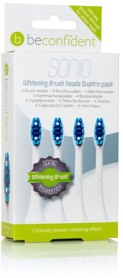 Beconfident Whitening Sonic 4-pack tootbrush heads white 40 ml | lyko.com