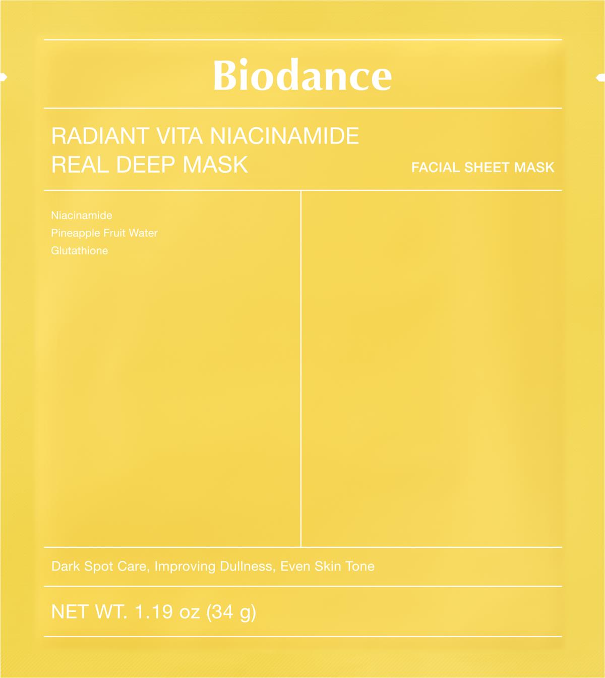 Biodance Radiant Vita Niacinamide Real Deep Mask 34 g | lyko.com