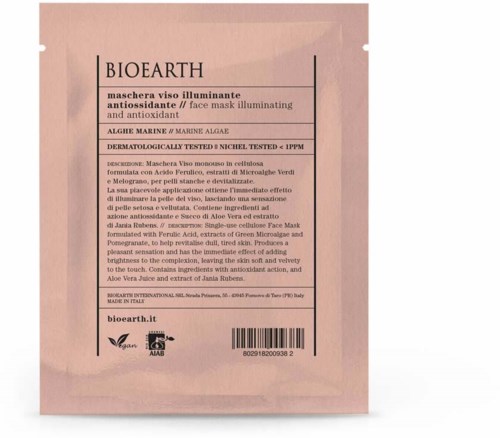 Bioearth Sheetmask Illuminating and Antioxidant 15 ml | lyko.com