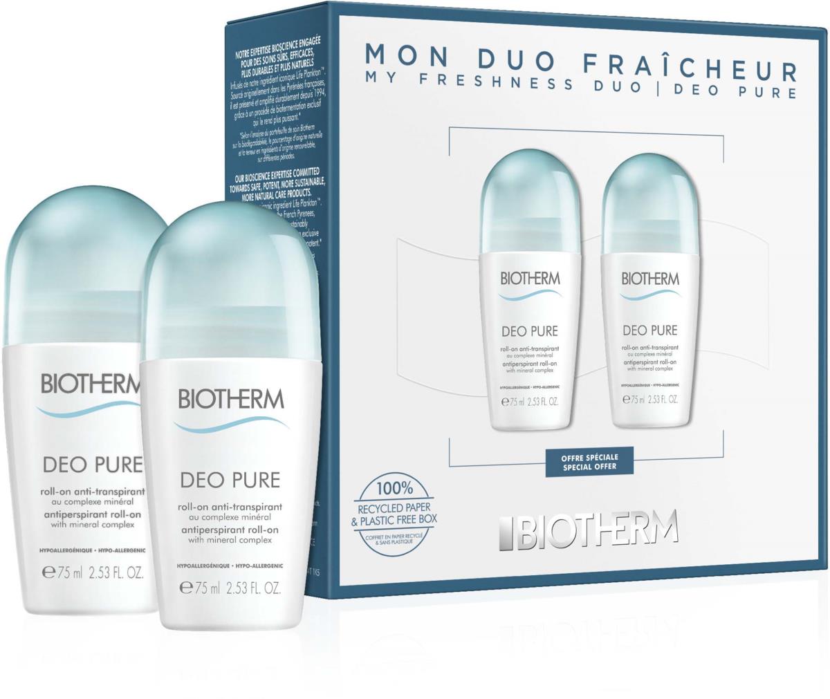 Biotherm Deo Pure Roll-On 75ml Duo Set | lyko.com
