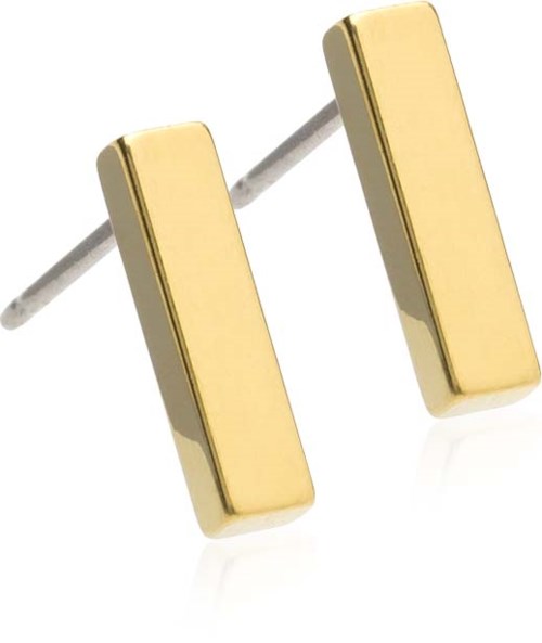 Blomdahl Golden Titanium Pendant Plain Straight 10 mm | lyko.com