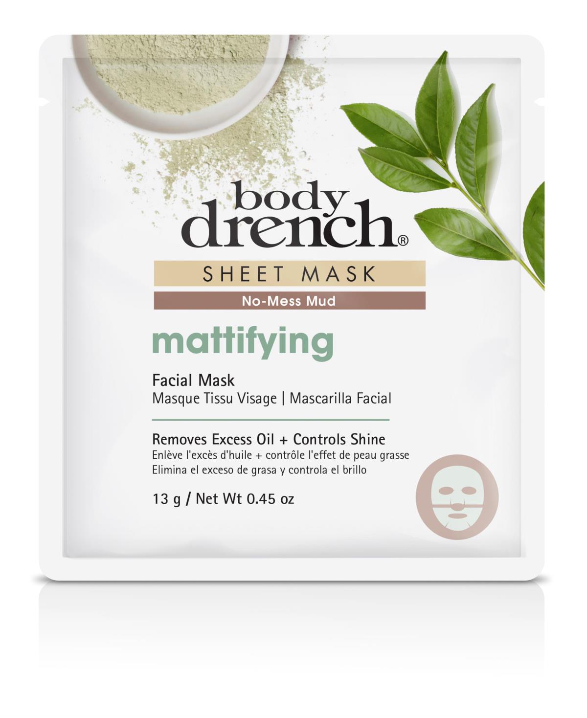 BodyDrench Mattifying No-Mess Mud Sheet Mask | lyko.com