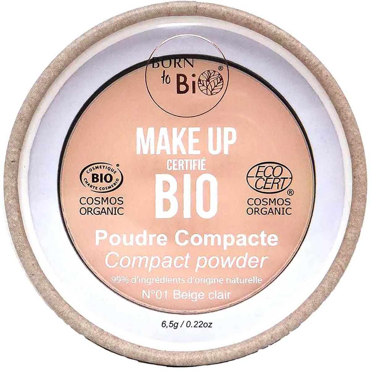 Born to Bio Organic Compact Powder N°1 Beige Clair | lyko.com