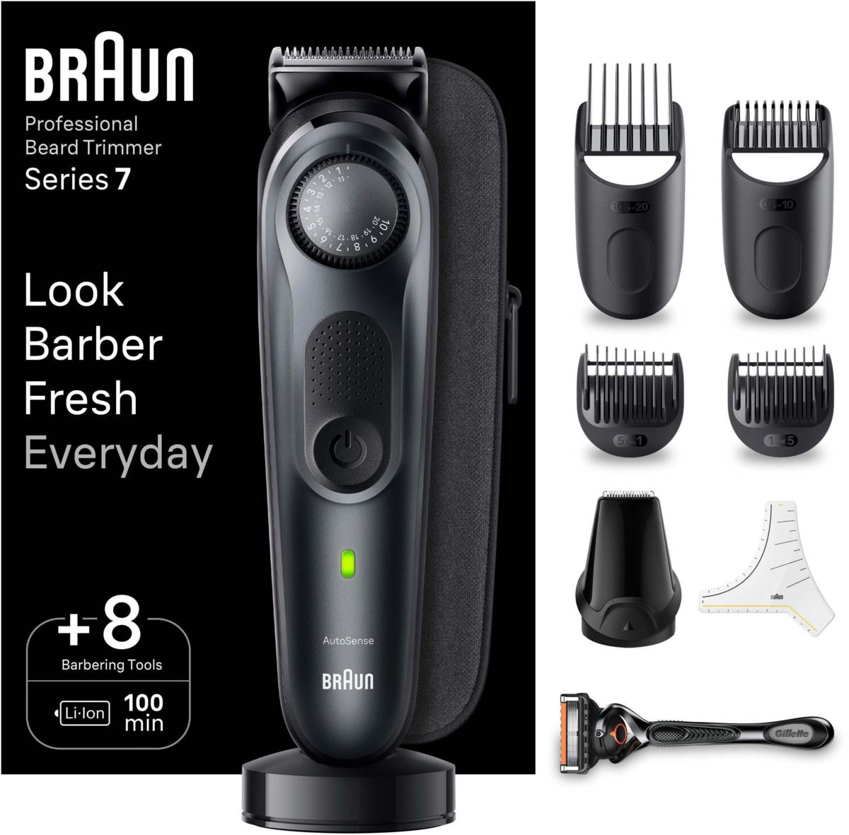 Braun Beard Trimmer Series 7 BT7441 Trimmer With Barber Tool | lyko.com