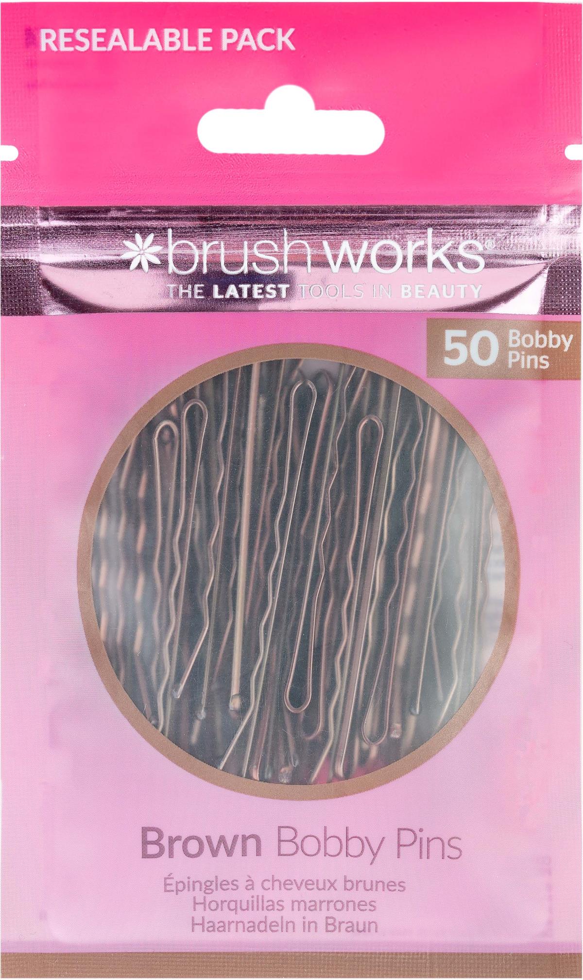 Brushworks Brown Bobby Pins | lyko.com