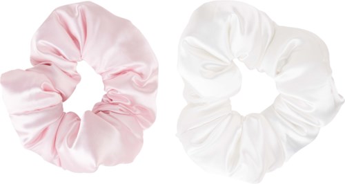 Brushworks Large Cloud Scrunchies Pink & White | lyko.com