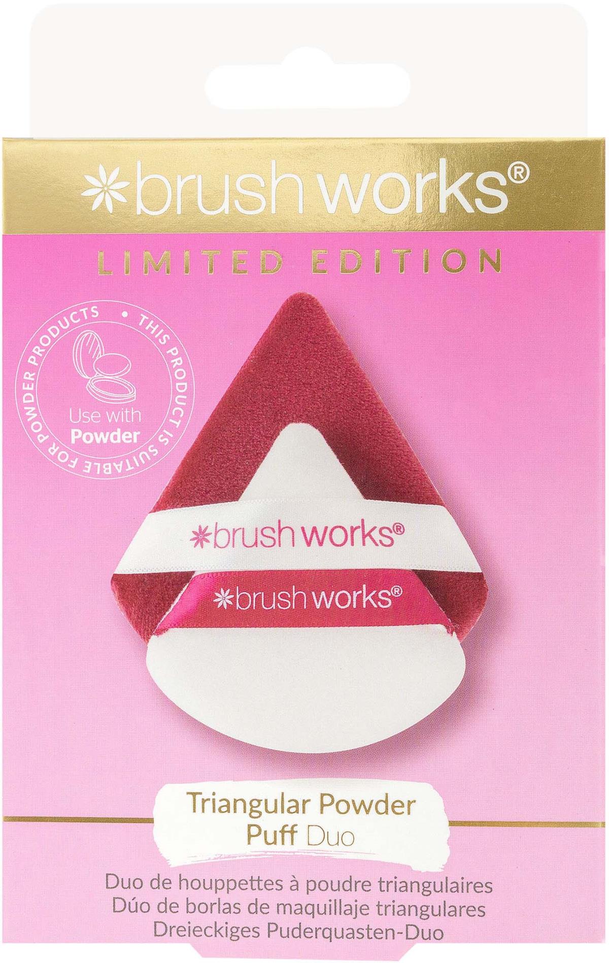 Brushworks Limited Edition Triangular Powder Puff Duo | lyko.com