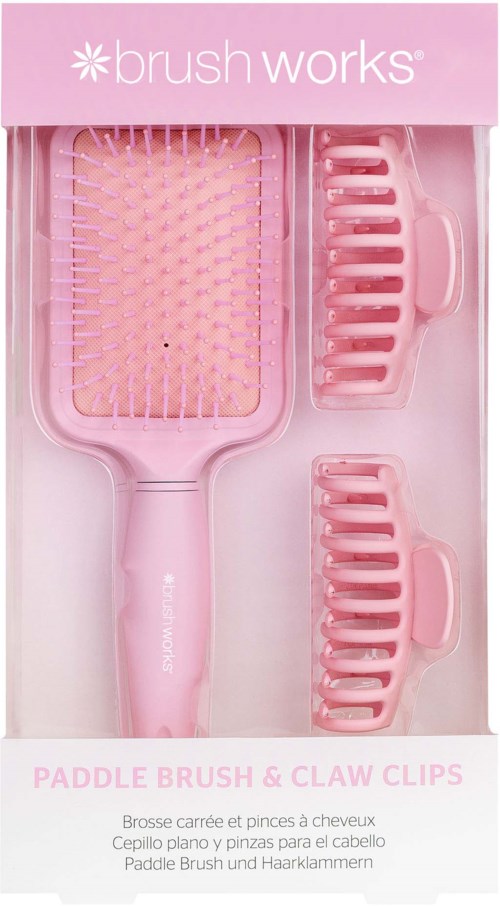 Brushworks Paddle Brush and Claw Clips | lyko.com