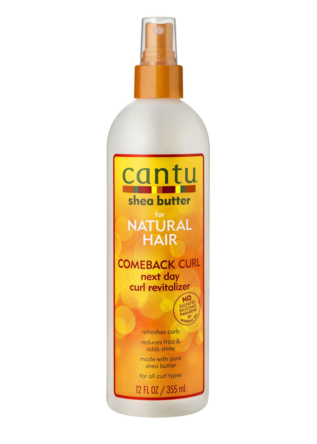 Cantu Shea Butter Natural Hair Comeback Curl Next Day Curl Revitalizer ...