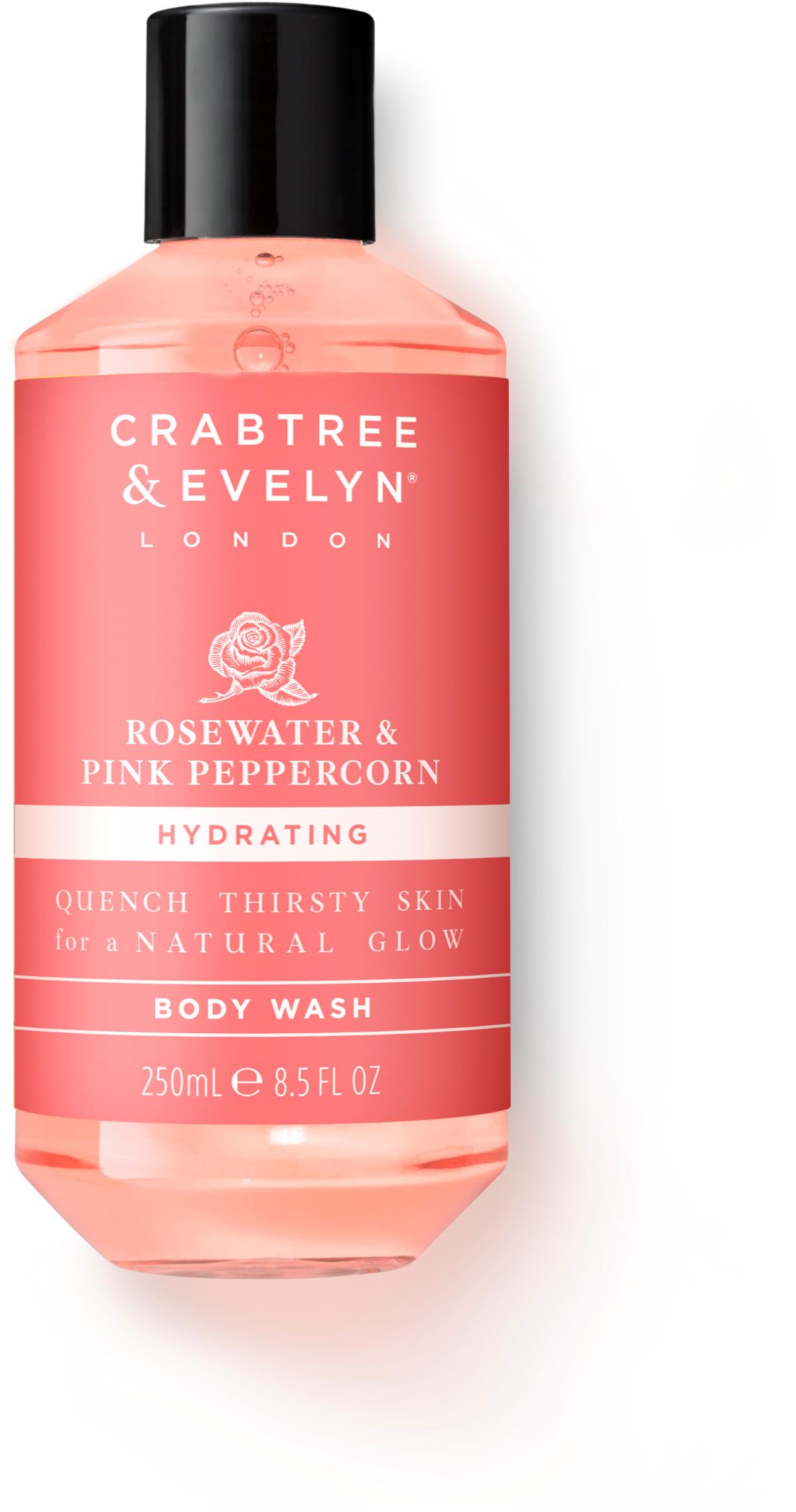 Crabtree & Evelyn Rosewater & Pink Peppercorn Body Wash 250 ml | lyko.com