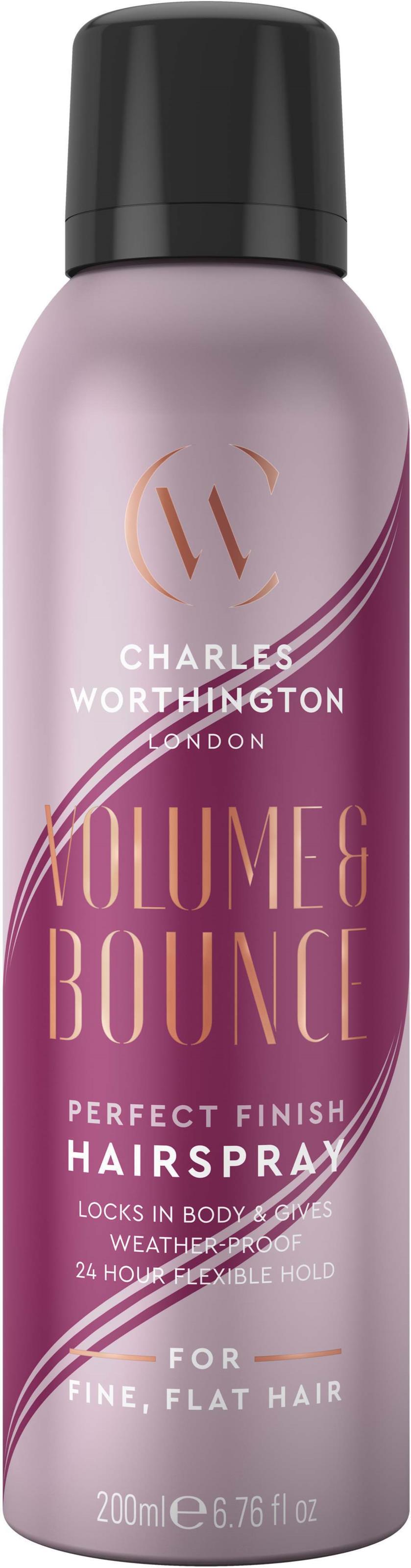 Charles Worthington Volume & Bounce Perfect Finish Hairspray 200 ml ...