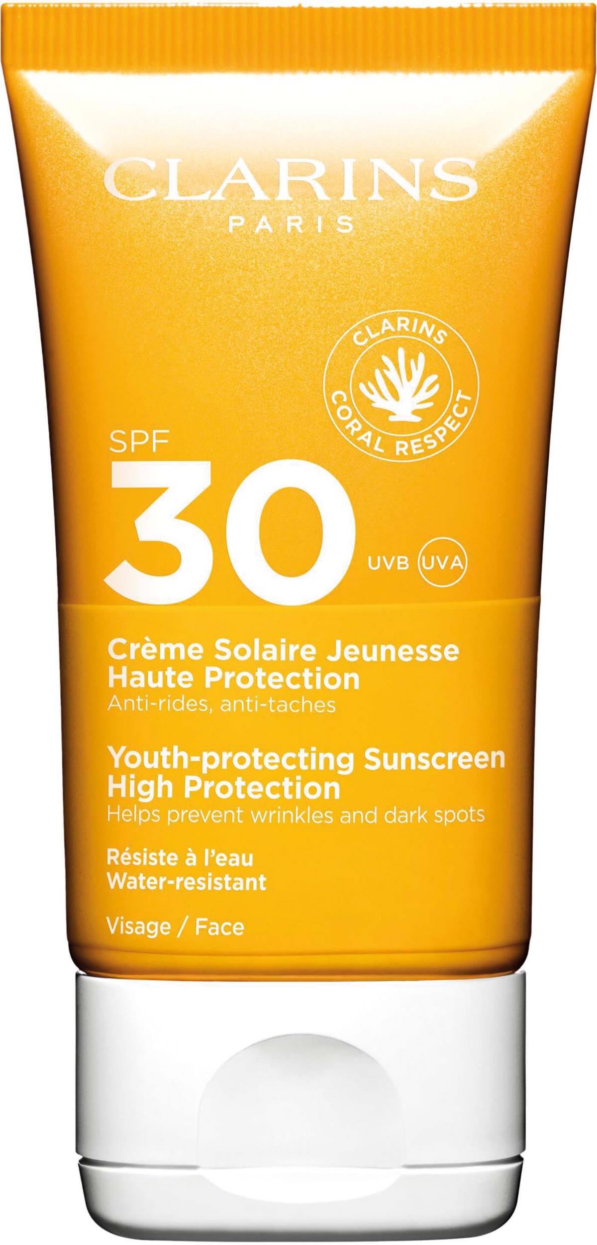 Clarins Youth-protecting Face Sunscreen High Protection SPF30 50 ml ...