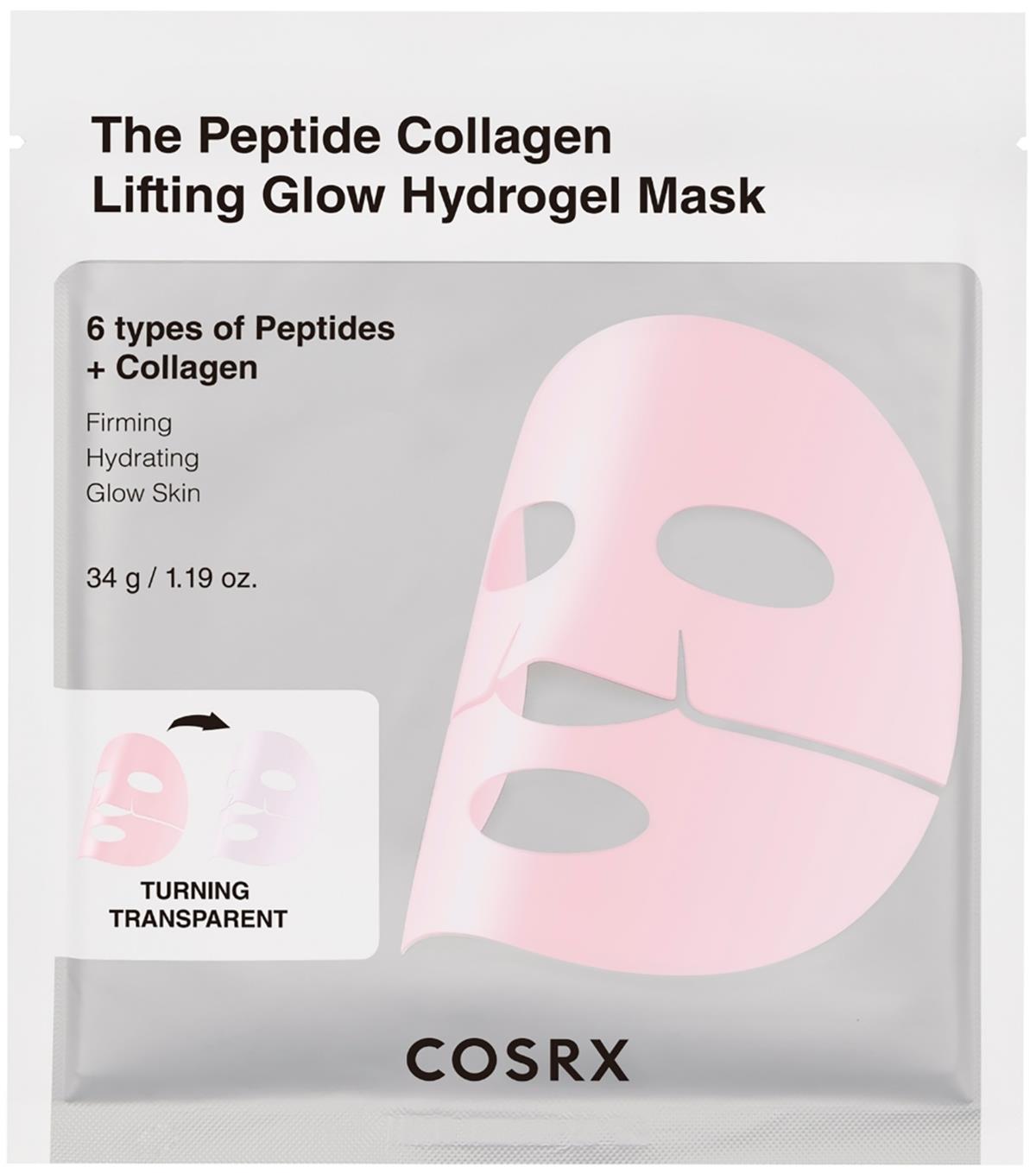 COSRX The Peptide Collagen Lifting Glow Hydrogel Mask 3 stk | lyko.com