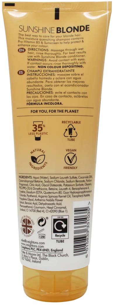 Creightons Sunshine Blonde Moisturising Shampoo 250 ml | lyko.com