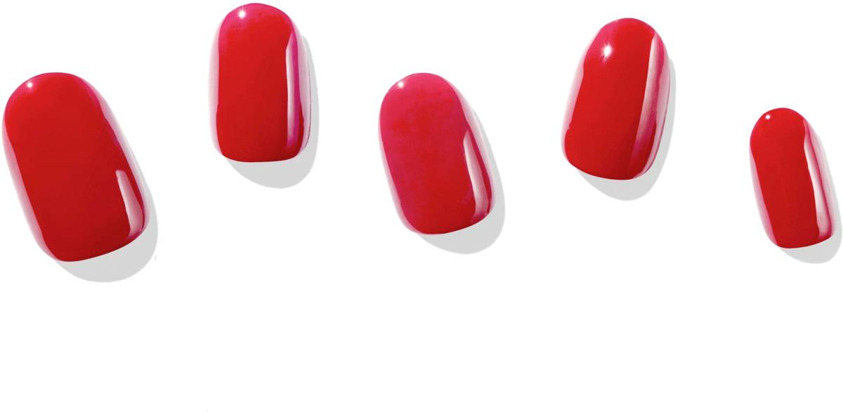 Dashing Diva Glaze Semi Cured Solid Color Gel Nail Strips Parisian Red ...