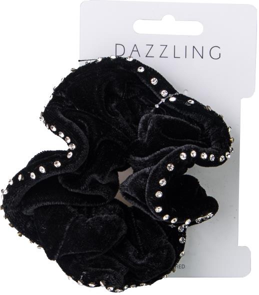 Dazzling Hår Svart sammet scrunchie | lyko.com