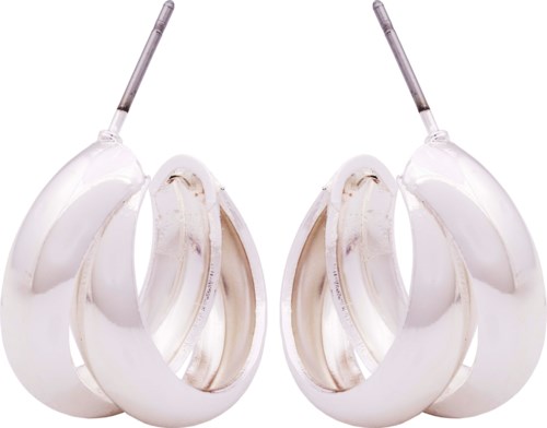 Dazzling J11 Double Hoop Silver | lyko.com