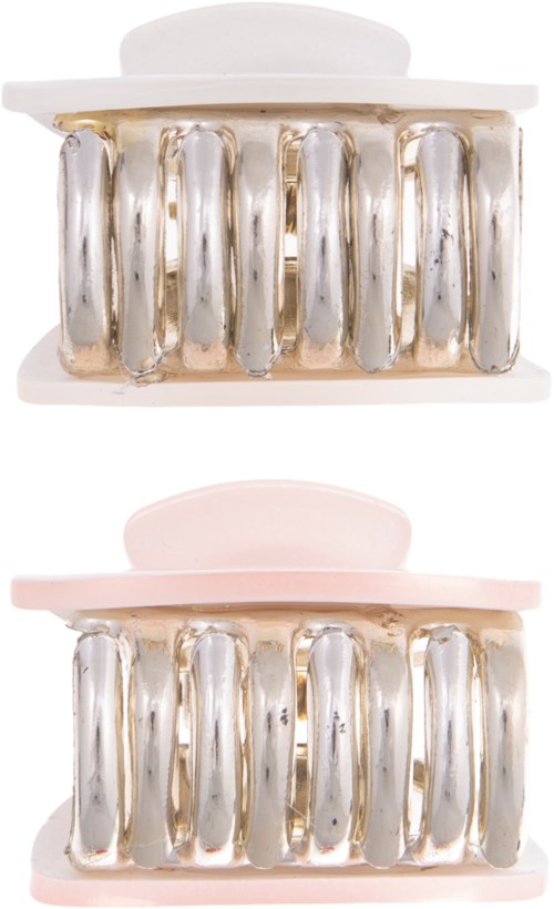 Dazzling Mini Clips Light Pink, Beige 2-Pack | lyko.com