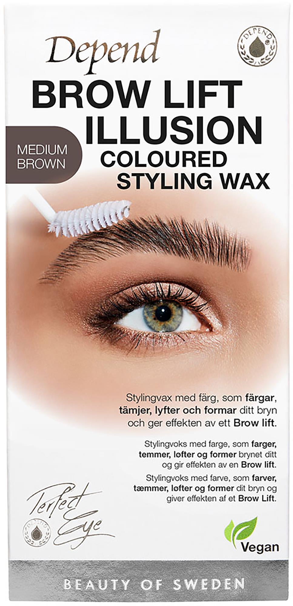 Depend Perfect Eye Brow Illusion Wax Medium Brown | lyko.com