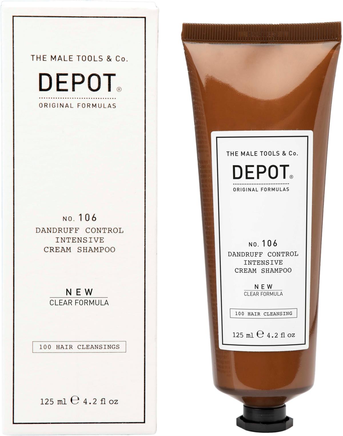 DEPOT MALE TOOLS No. 106 Dandruff Control Intensive Cream Shampoo 125 ...