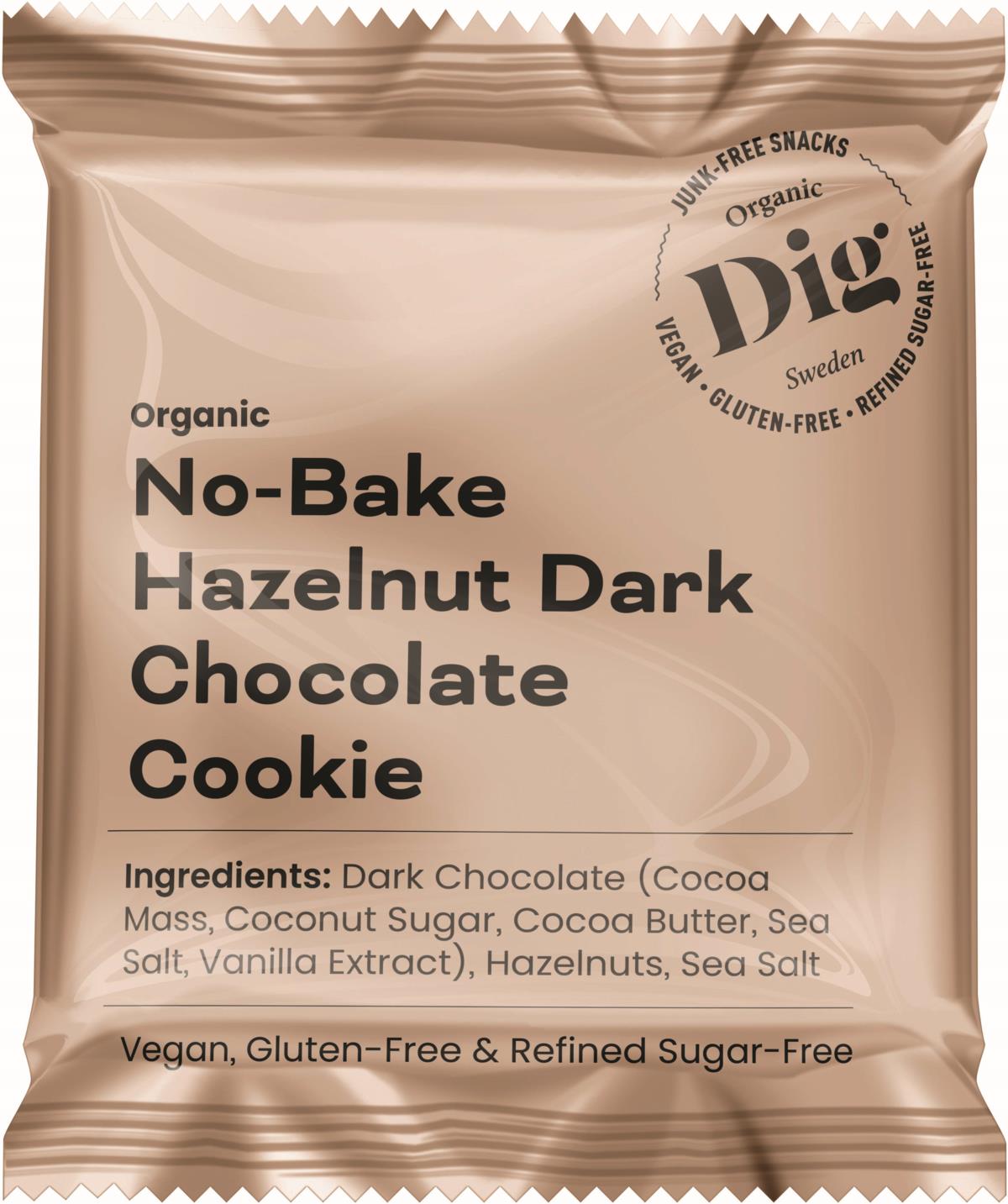 Dig Organic No-Bake Hazelnut Dark Chocolate Cookie 35 g | lyko.com