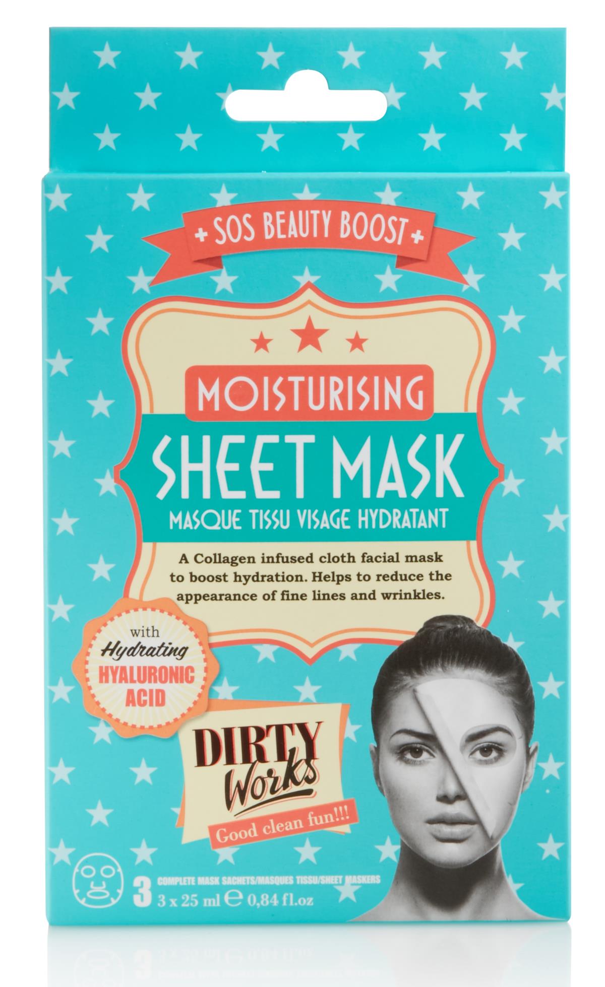 Dirty Works SOS Beauty Boost Moisturising Sheet Masks 63 ml | lyko.com
