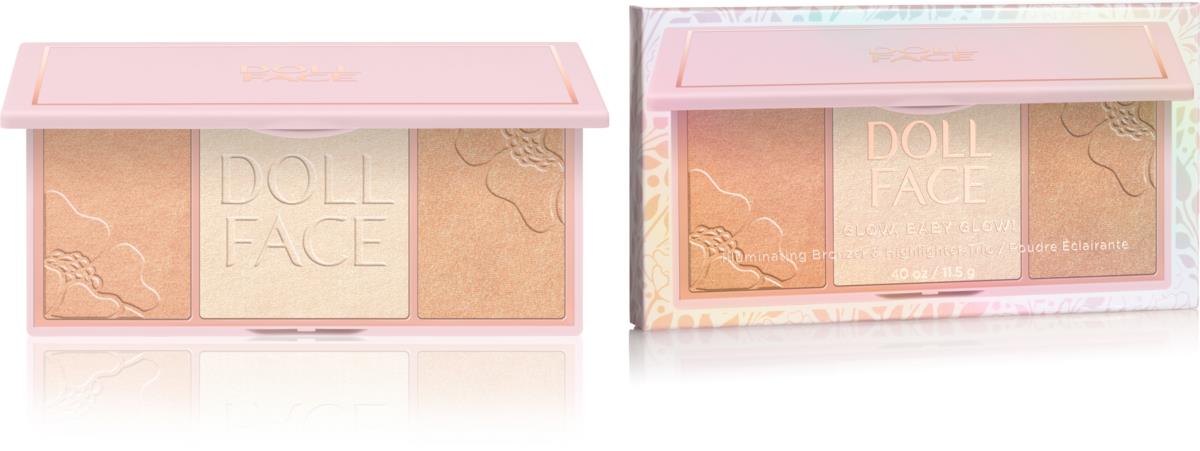 Doll Face Glow, Baby, Glow 3 Shade Glow/Highlighter Goddess Glow | lyko.com