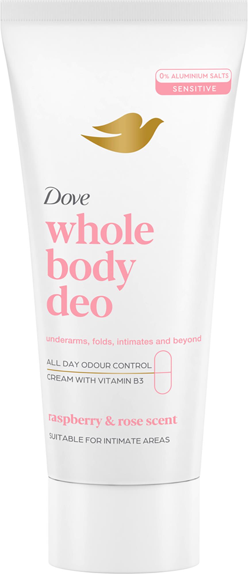 Dove Whole Body Deodorant Raspberry & Rose Deodorant Cream 75 ml | lyko.com